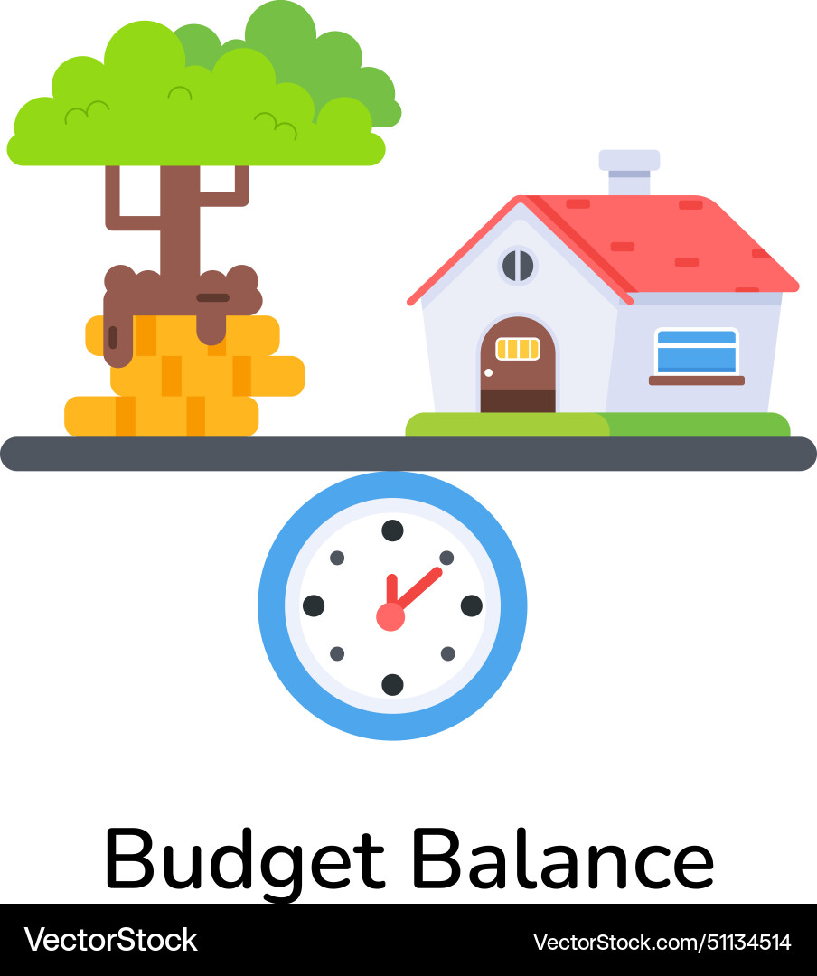 Budget balance Royalty Free Vector Image - VectorStock