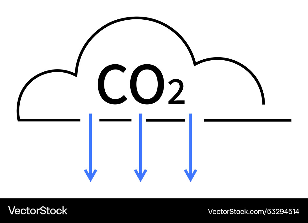 Co2 emissions and carbon footprint concept Vector Image