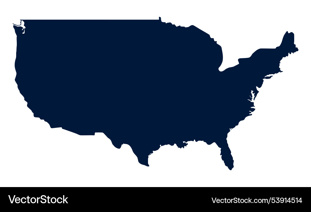 Detailed and high resolution usa map Royalty Free Vector