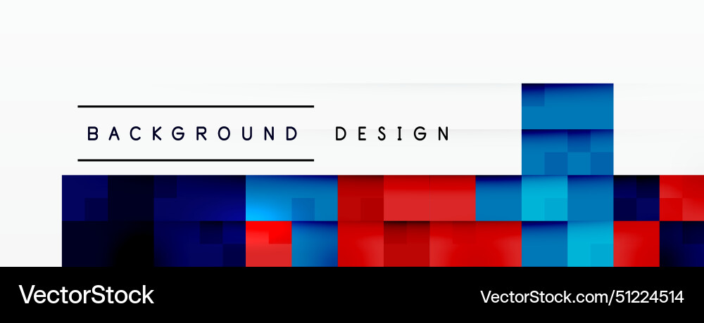 Rectangular pattern with blue and red checkered Vector Image