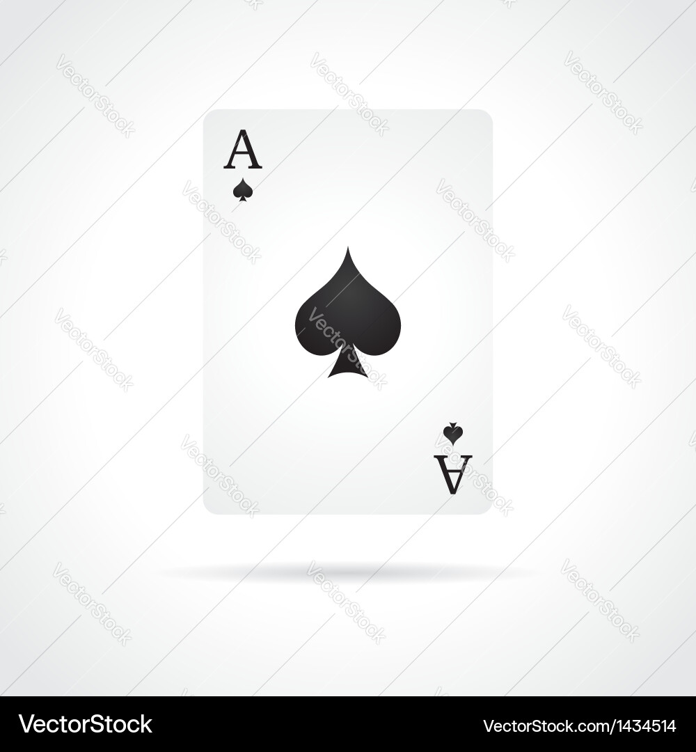 Spades Playing Card - Isolated Royalty Free Vector Image