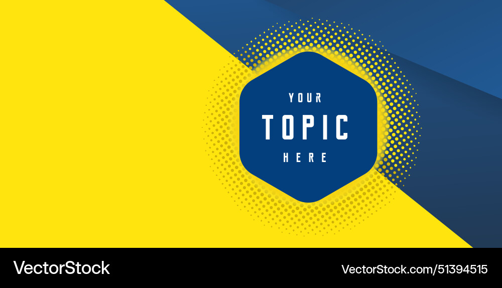 A yellow banner template design and bright Vector Image