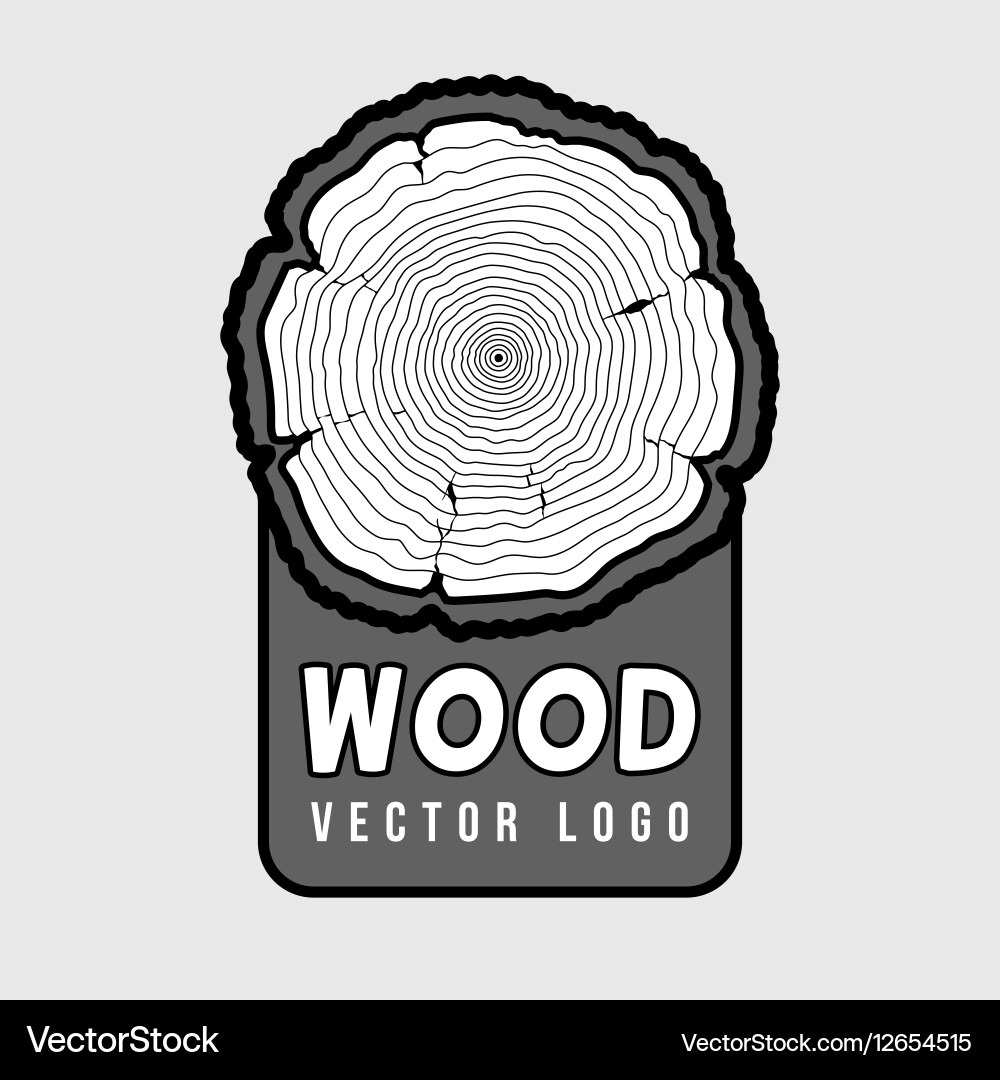 Annual tree growth rings trunk cross section Vector Image