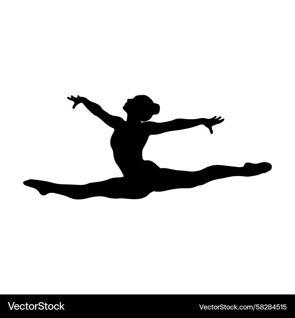 Ballet Dancer in Split Pose Royalty Free Vector Image