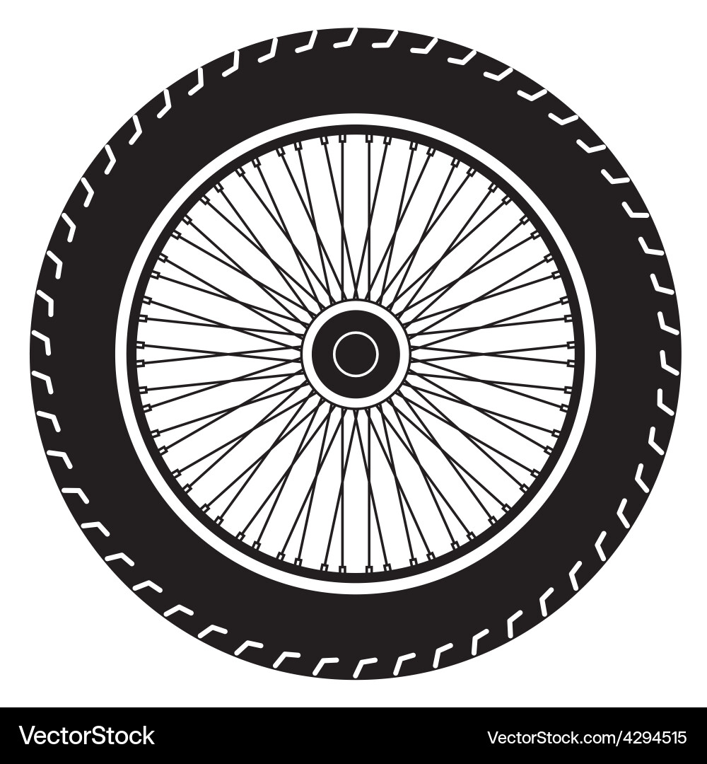 Motorcycle wheel Royalty Free Vector Image - VectorStock