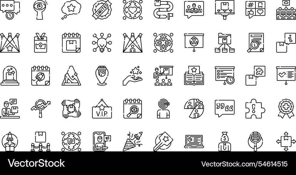Product presentation icons high-quality Royalty Free Vector