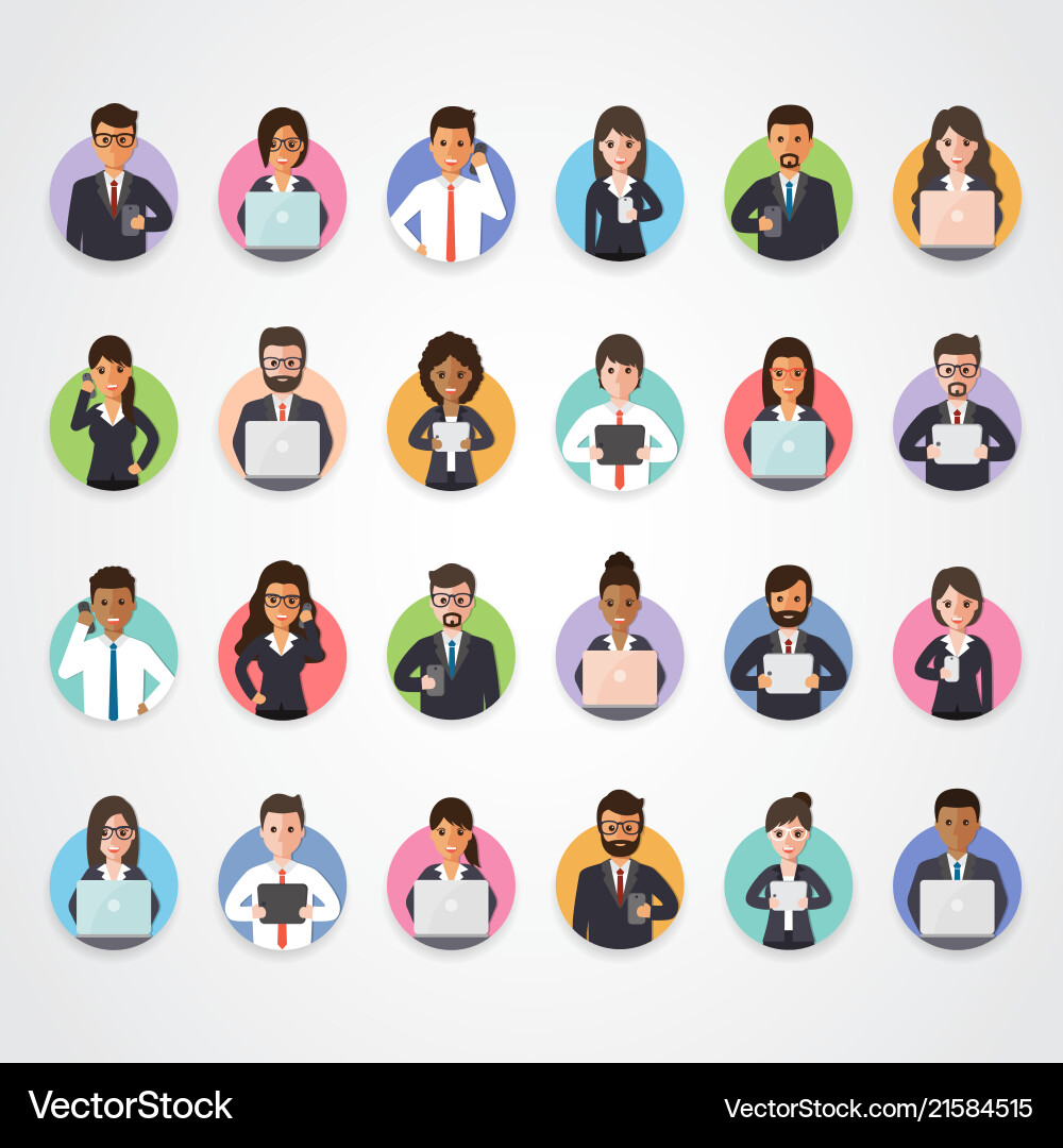Team avatar icon employee worker profile leader Vector Image