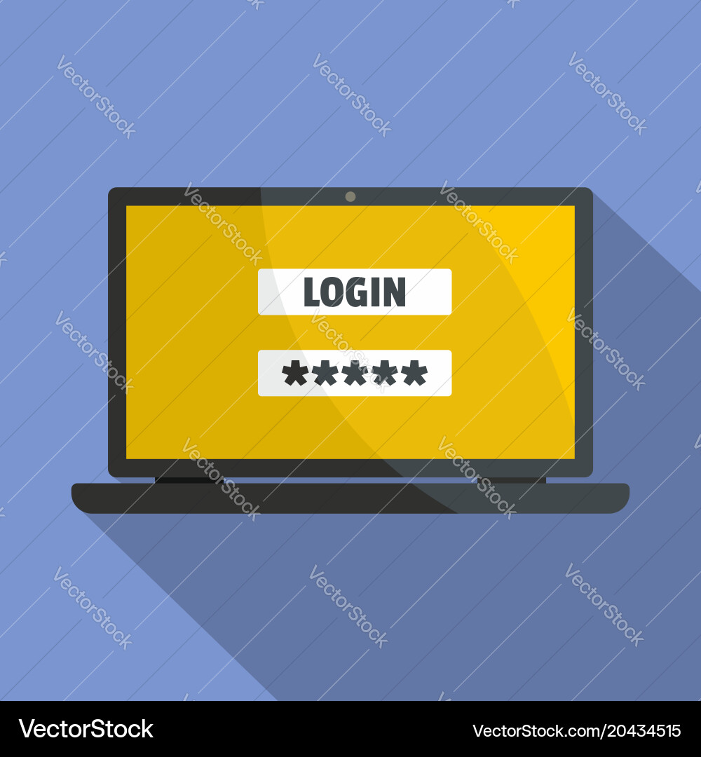 User login icon flat style Royalty Free Vector Image