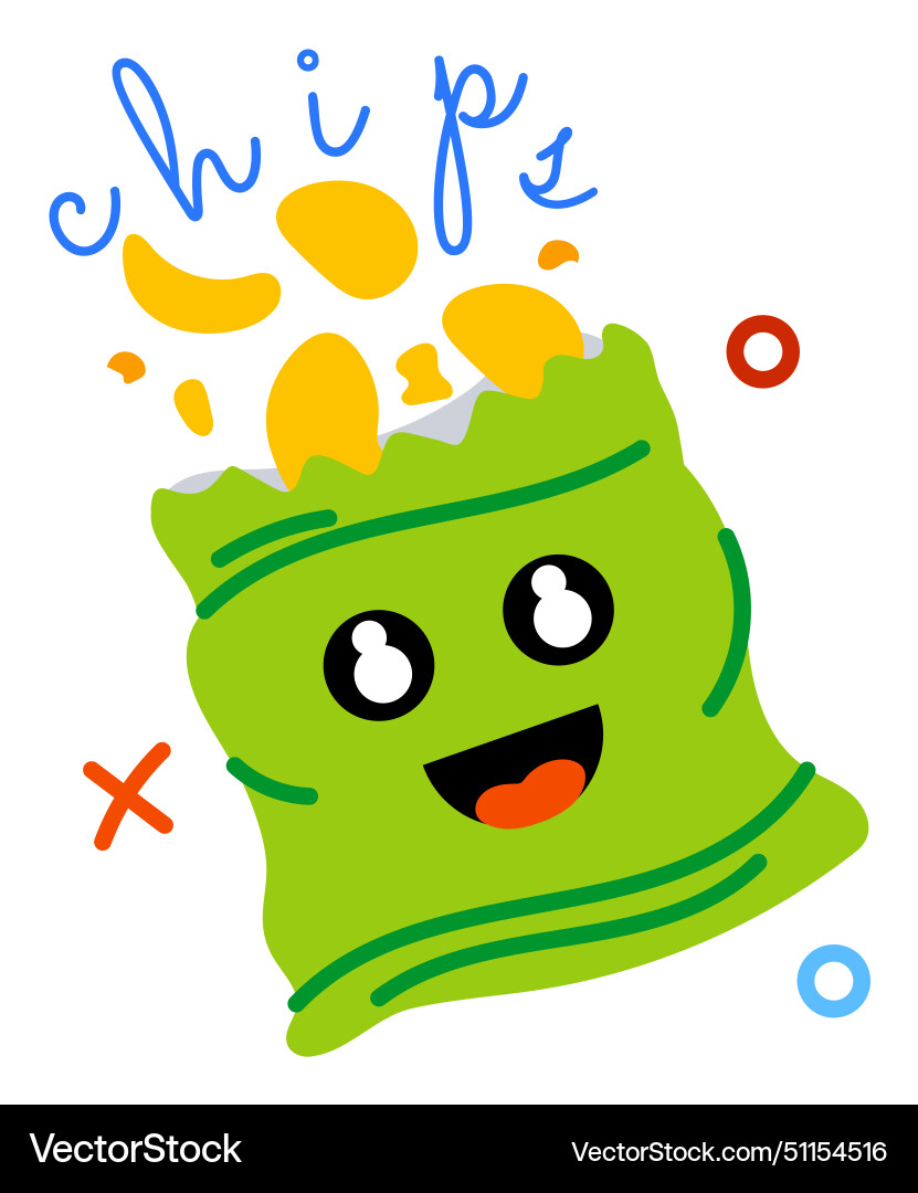 Chips packet Royalty Free Vector Image - VectorStock