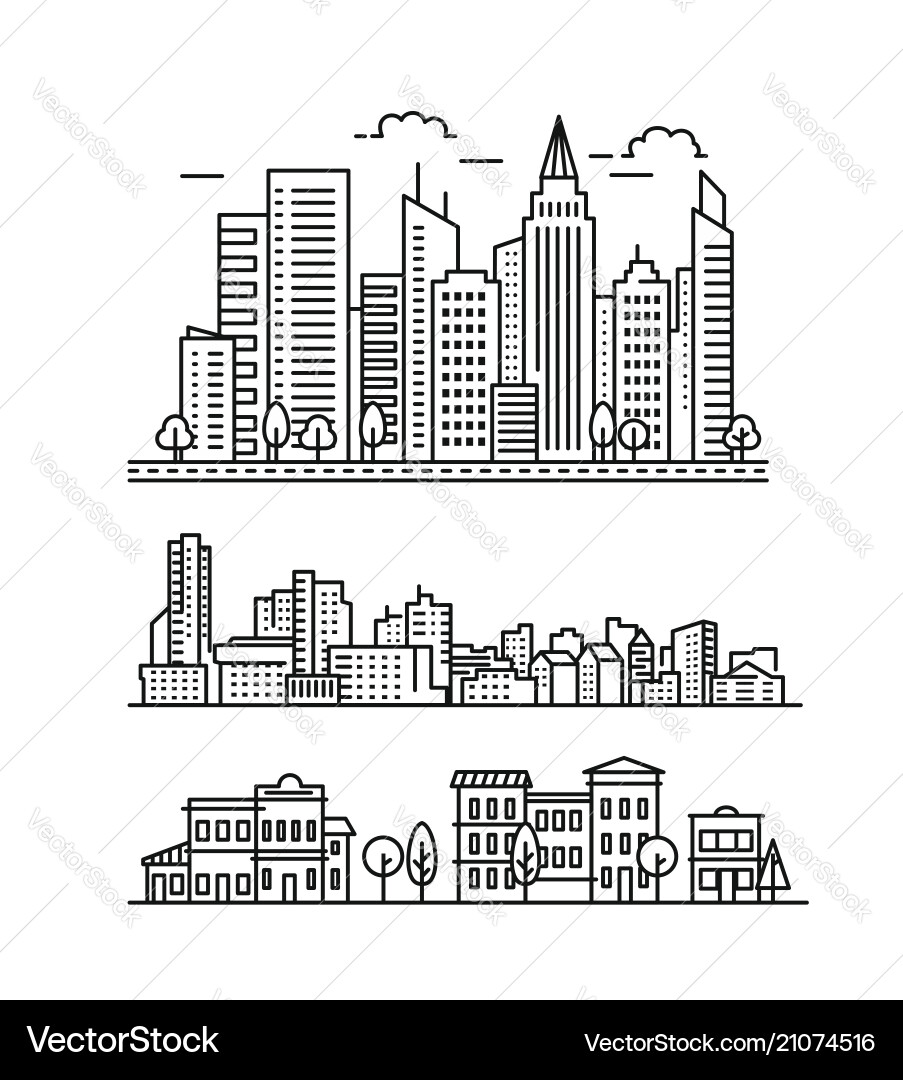City landscape pattern Royalty Free Vector Image