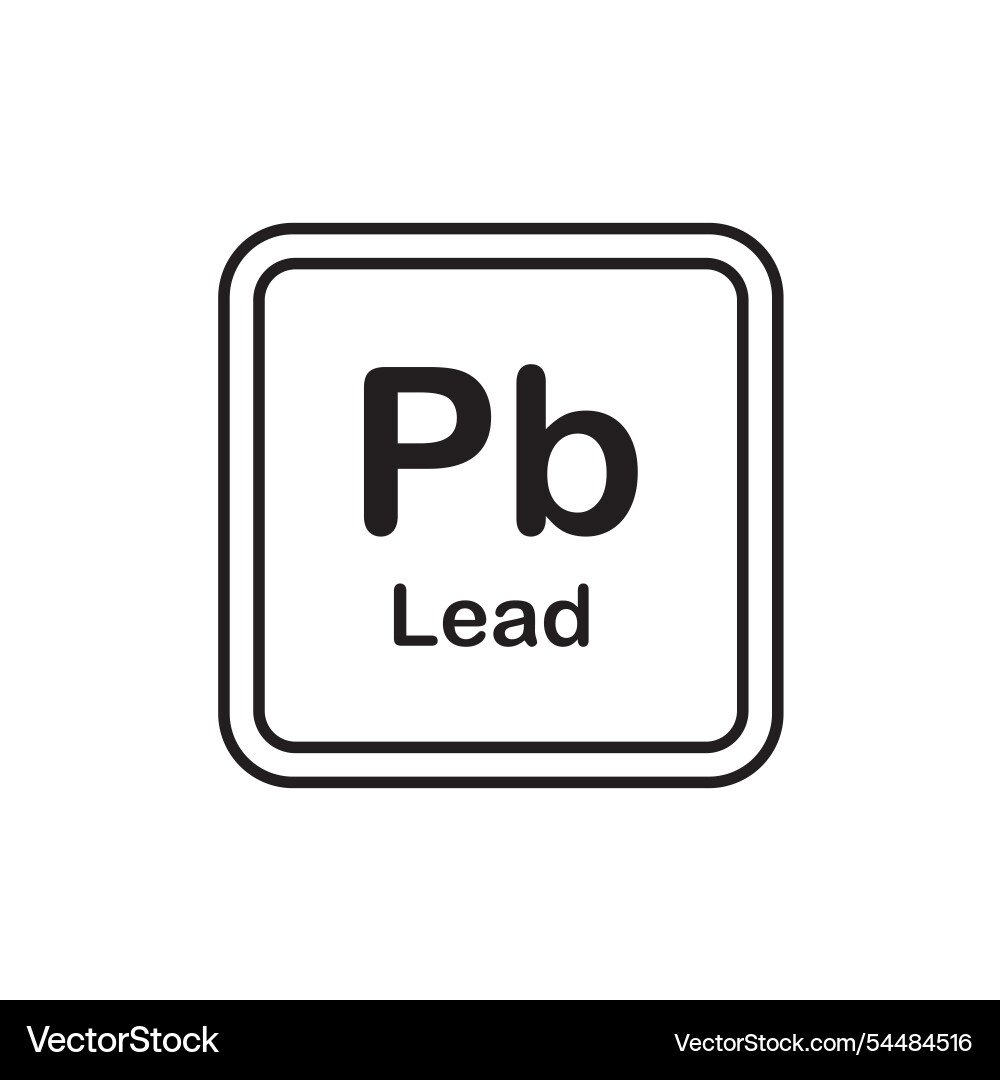 Lead periodic icon element design template Vector Image