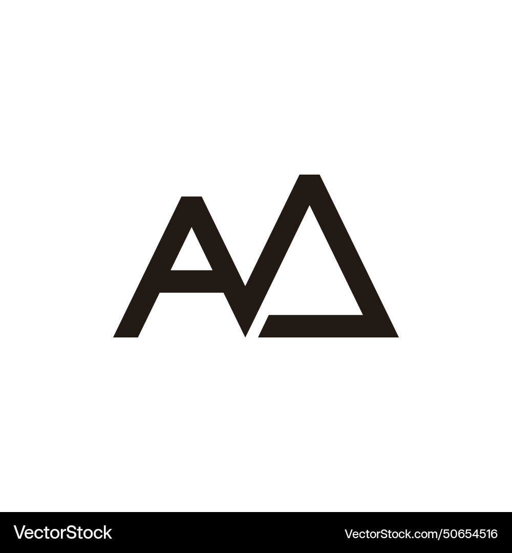 Letter ma triangle geometric simple logo Vector Image