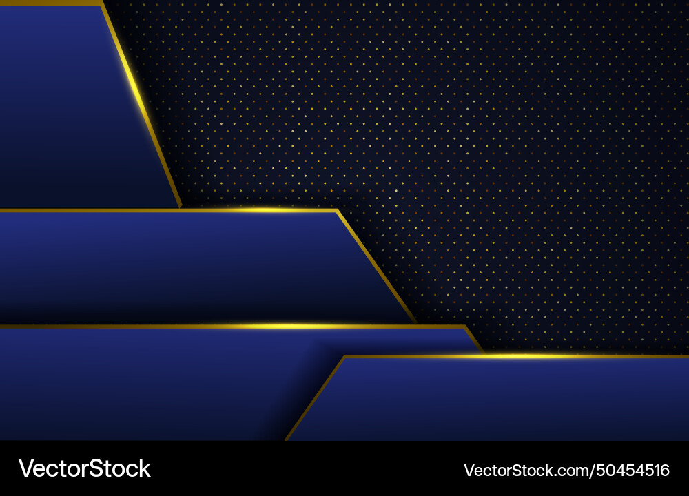 Luxury blue and gold background design Royalty Free Vector