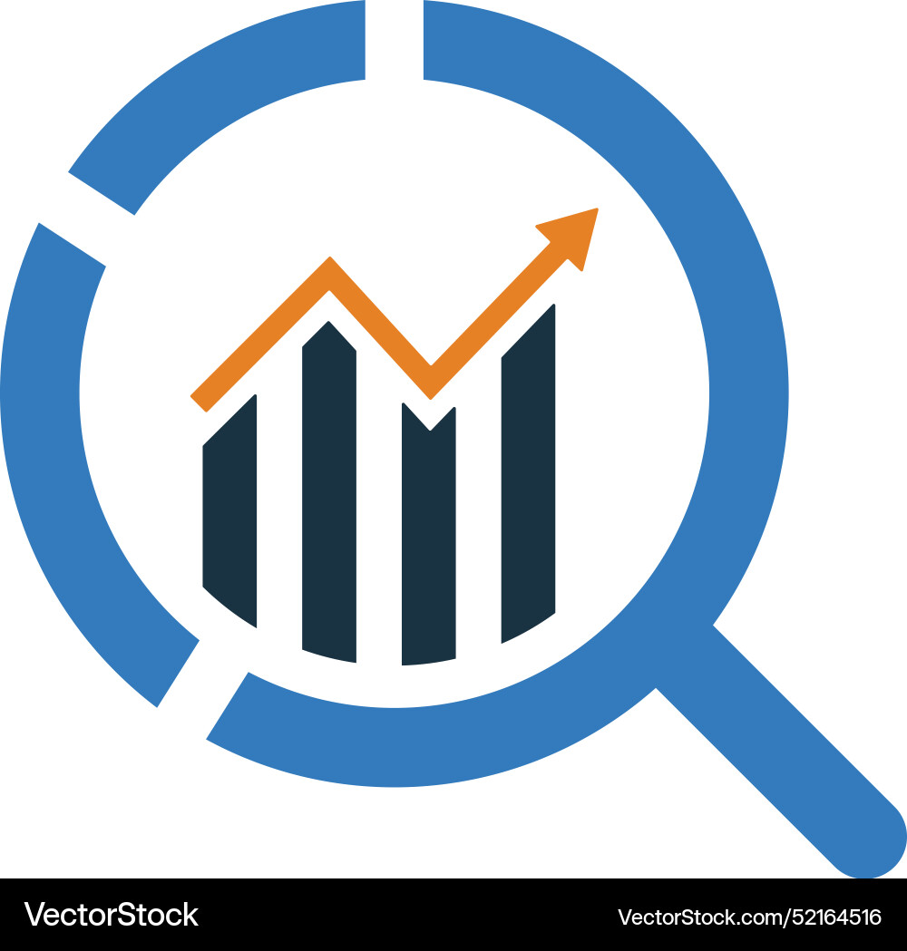 Market analysis icon Royalty Free Vector Image