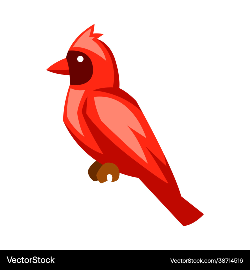Merry christmas bird red cardinal Royalty Free Vector Image