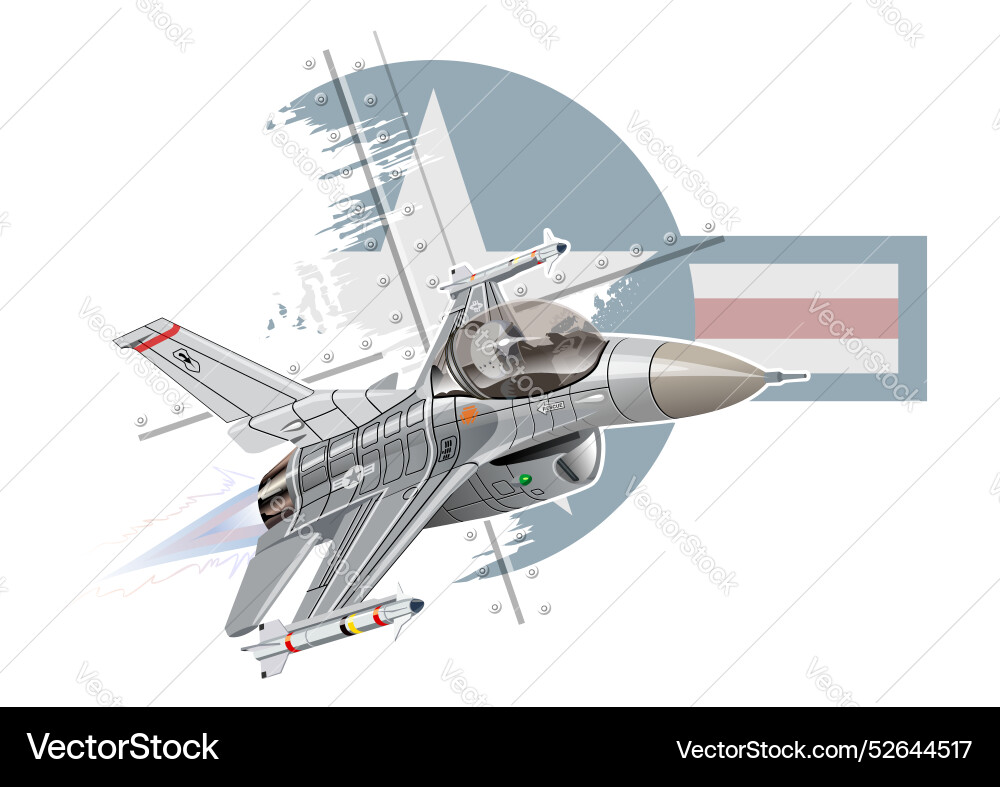Cartoon Military Jet Fighter Royalty Free Vector Image