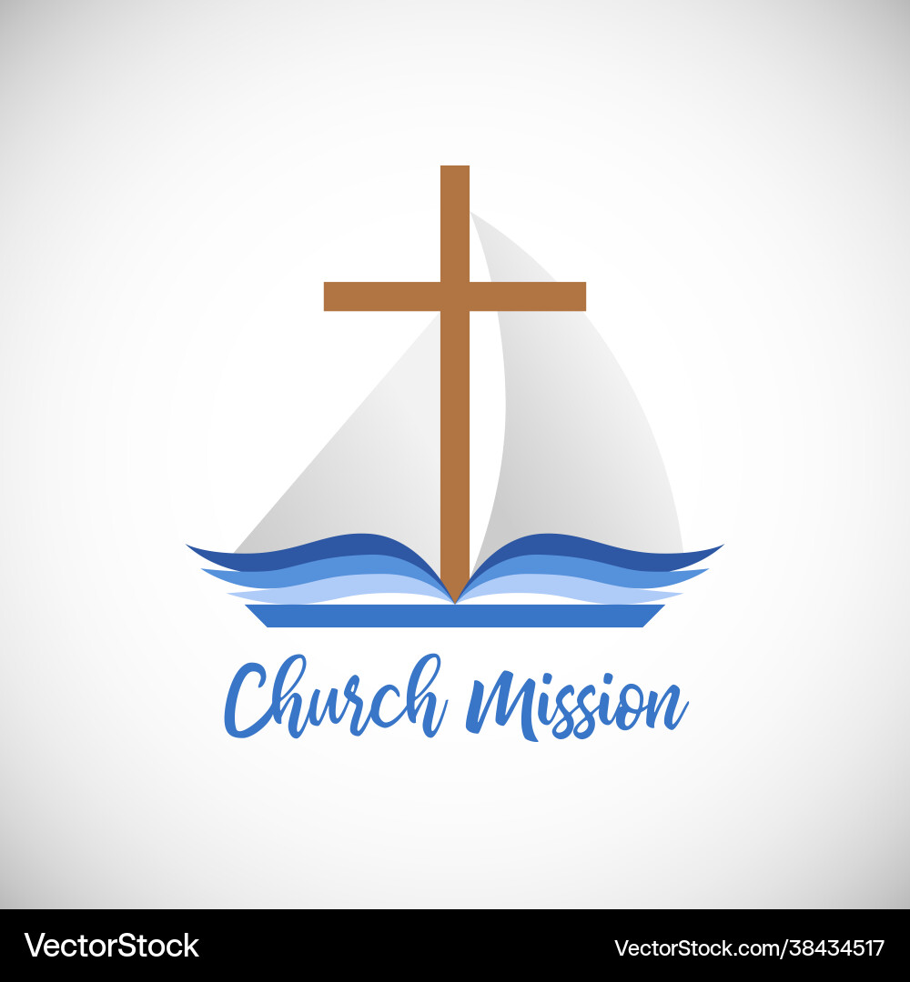 Christian sail boat Royalty Free Vector Image - VectorStock
