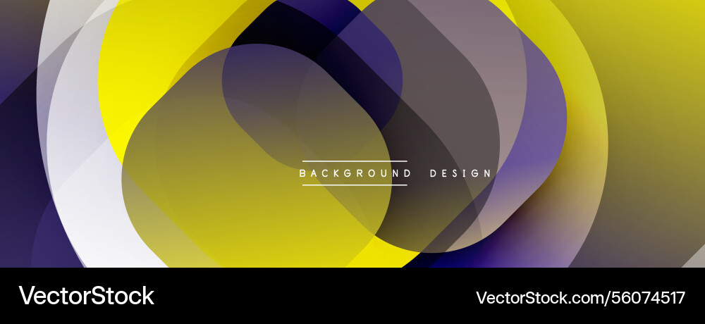 Circular abstract design with overlapping Vector Image