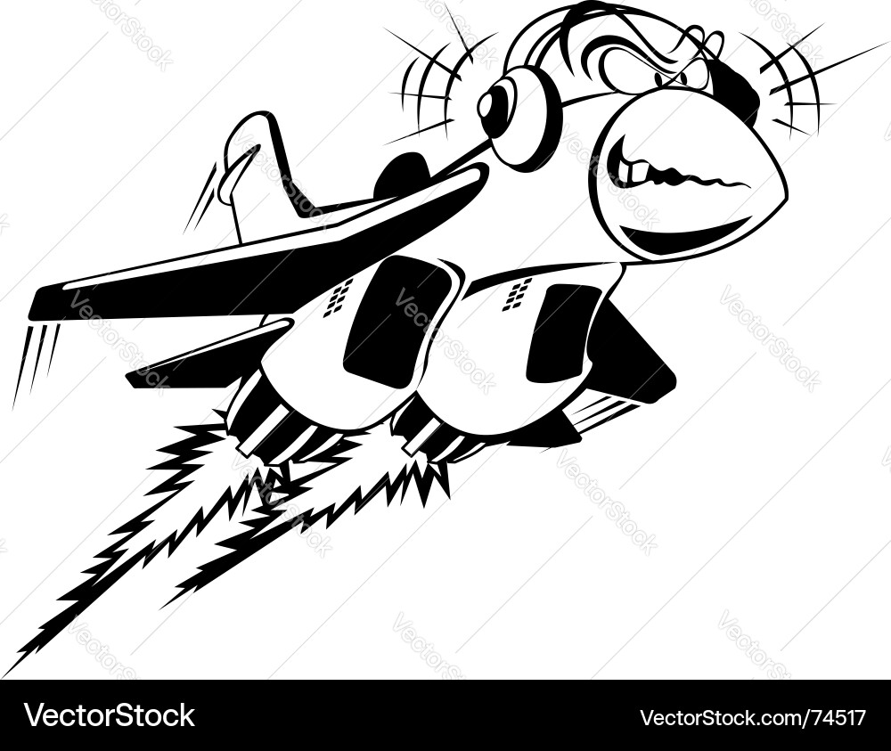 Crazy jet Royalty Free Vector Image - VectorStock