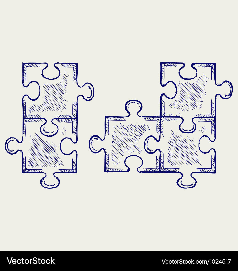 Jigsaw puzzle Royalty Free Vector Image - VectorStock