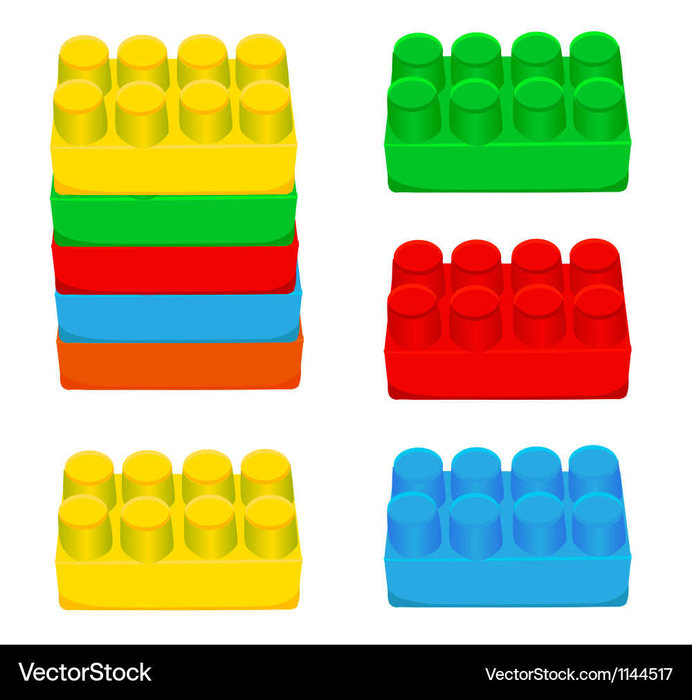 Lego blocks Royalty Free Vector Image - VectorStock