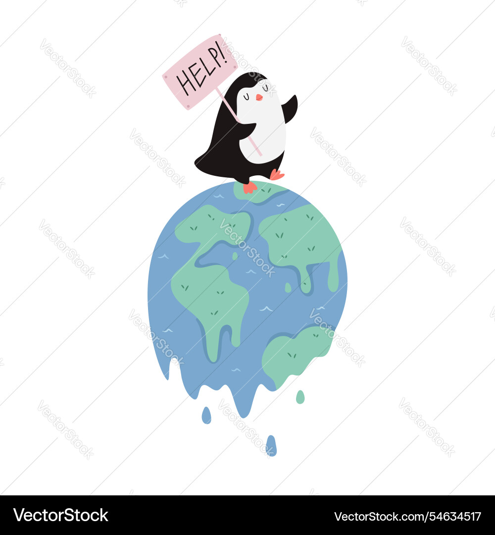 Planet earth suffering of warming Royalty Free Vector Image