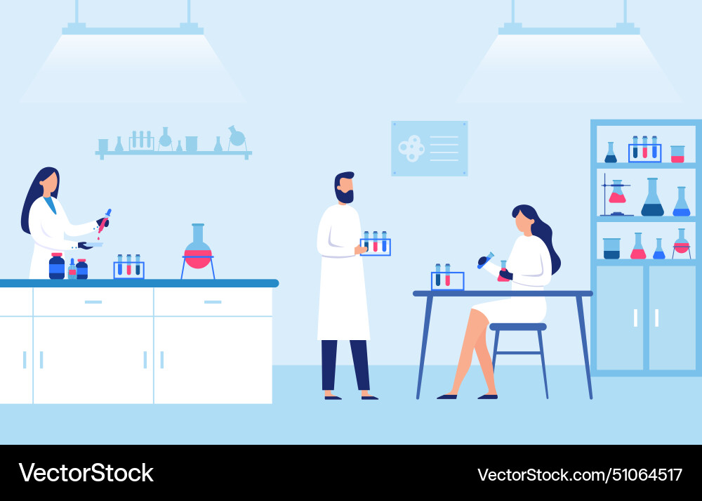 Research scientist science laboratory chemistry Vector Image