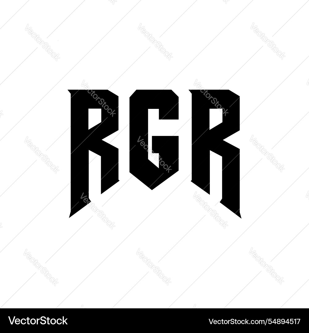Rgr letter logo design for technology company Vector Image