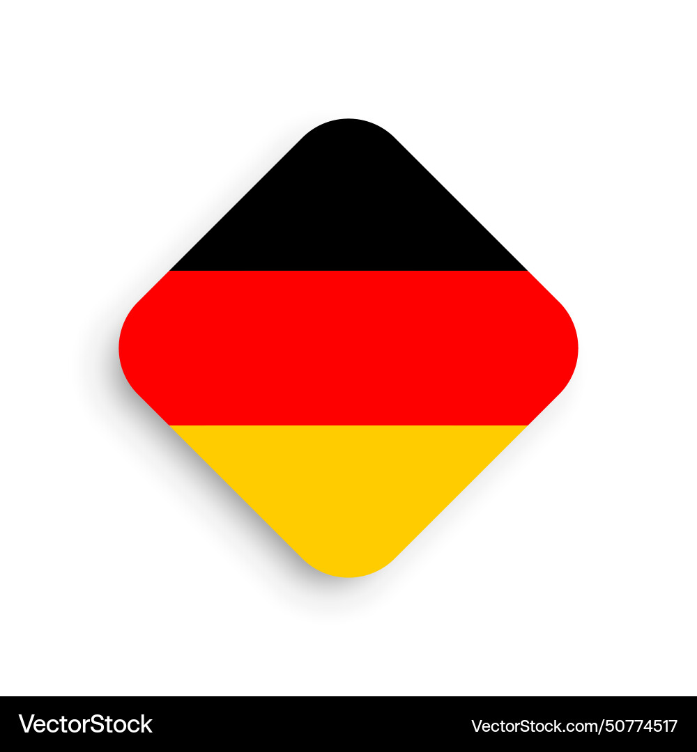 Rhombus flag of germany Royalty Free Vector Image