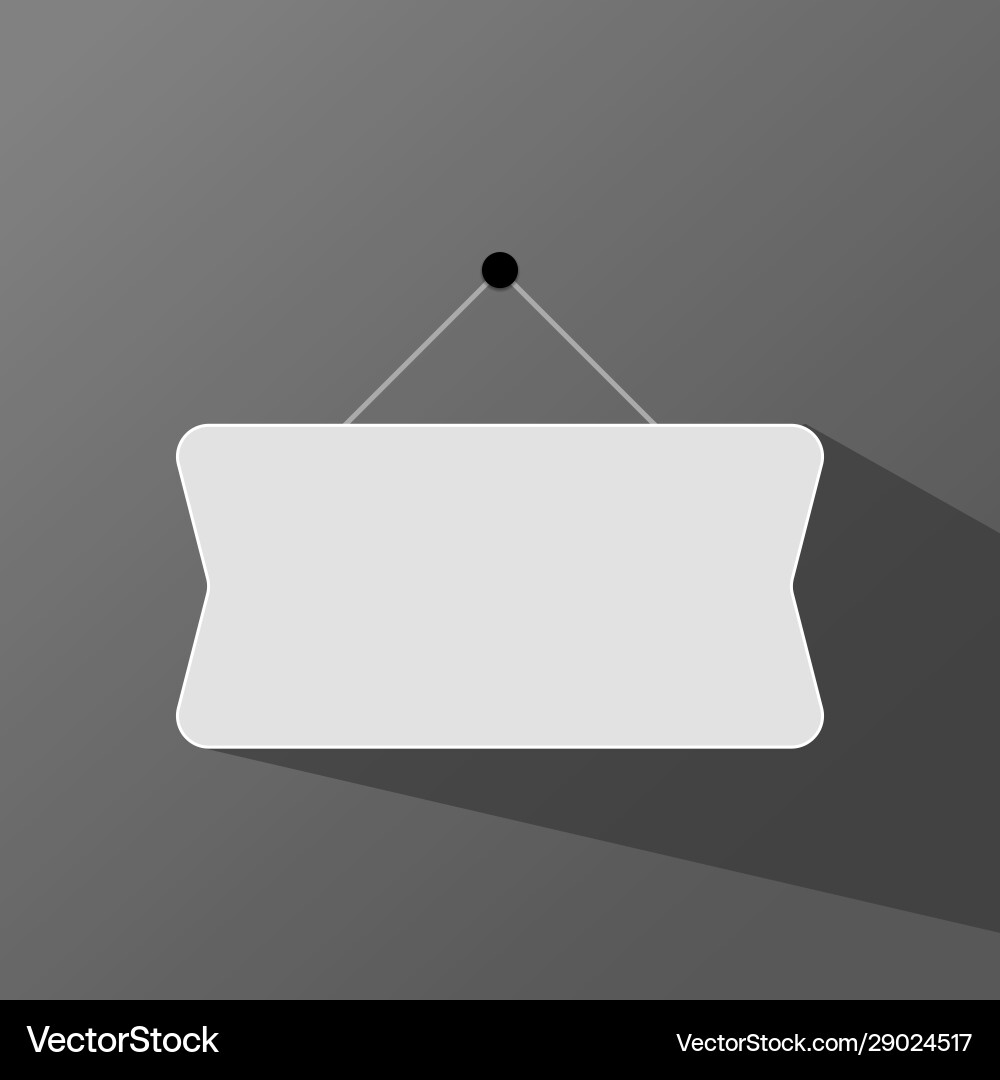 Signboard hanging on a dark background Royalty Free Vector