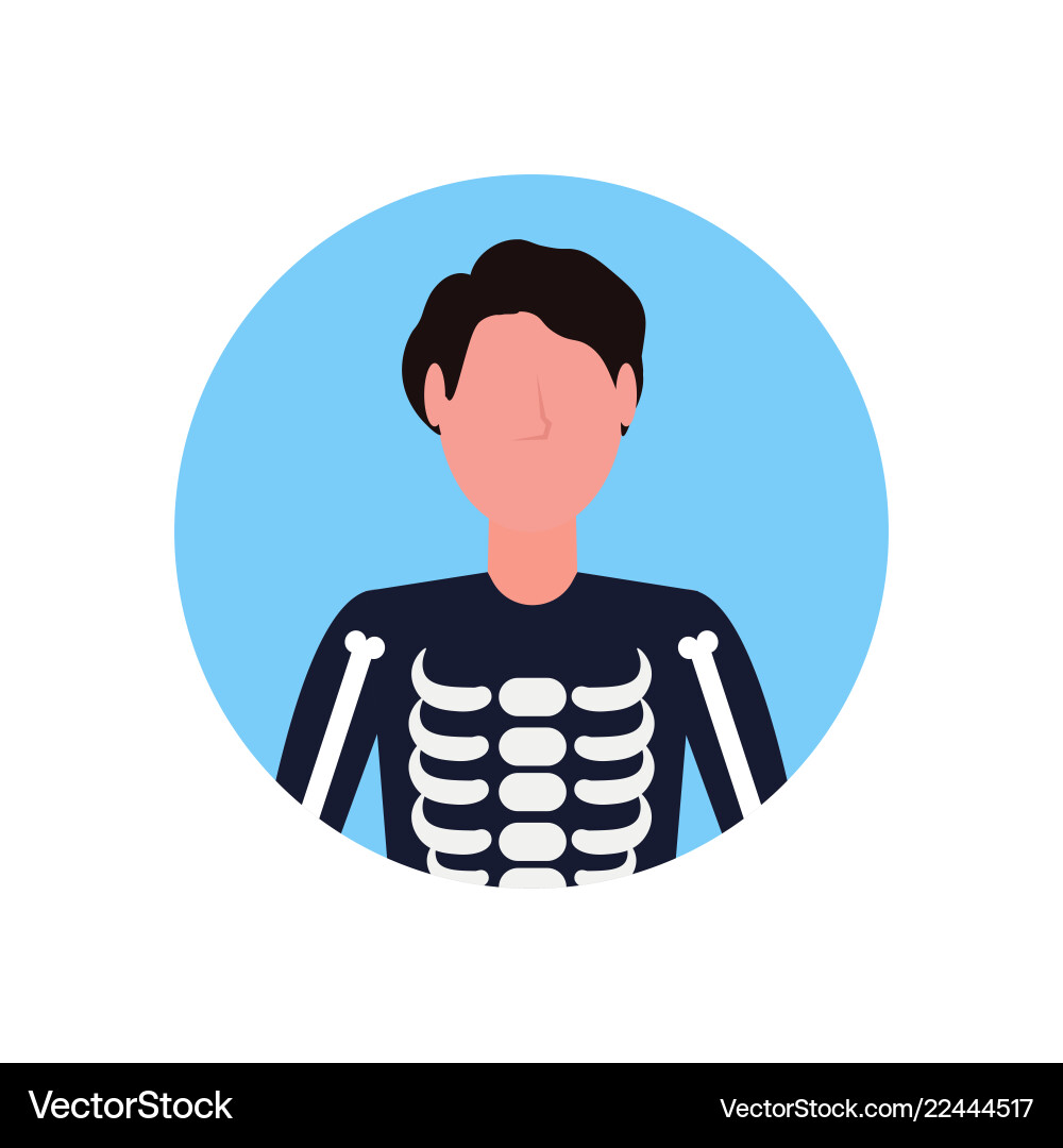 Skeleton Face Avatar - Happy Halloween Royalty Free Vector