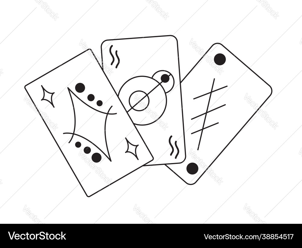 Tarot cards with magic signs Royalty Free Vector Image