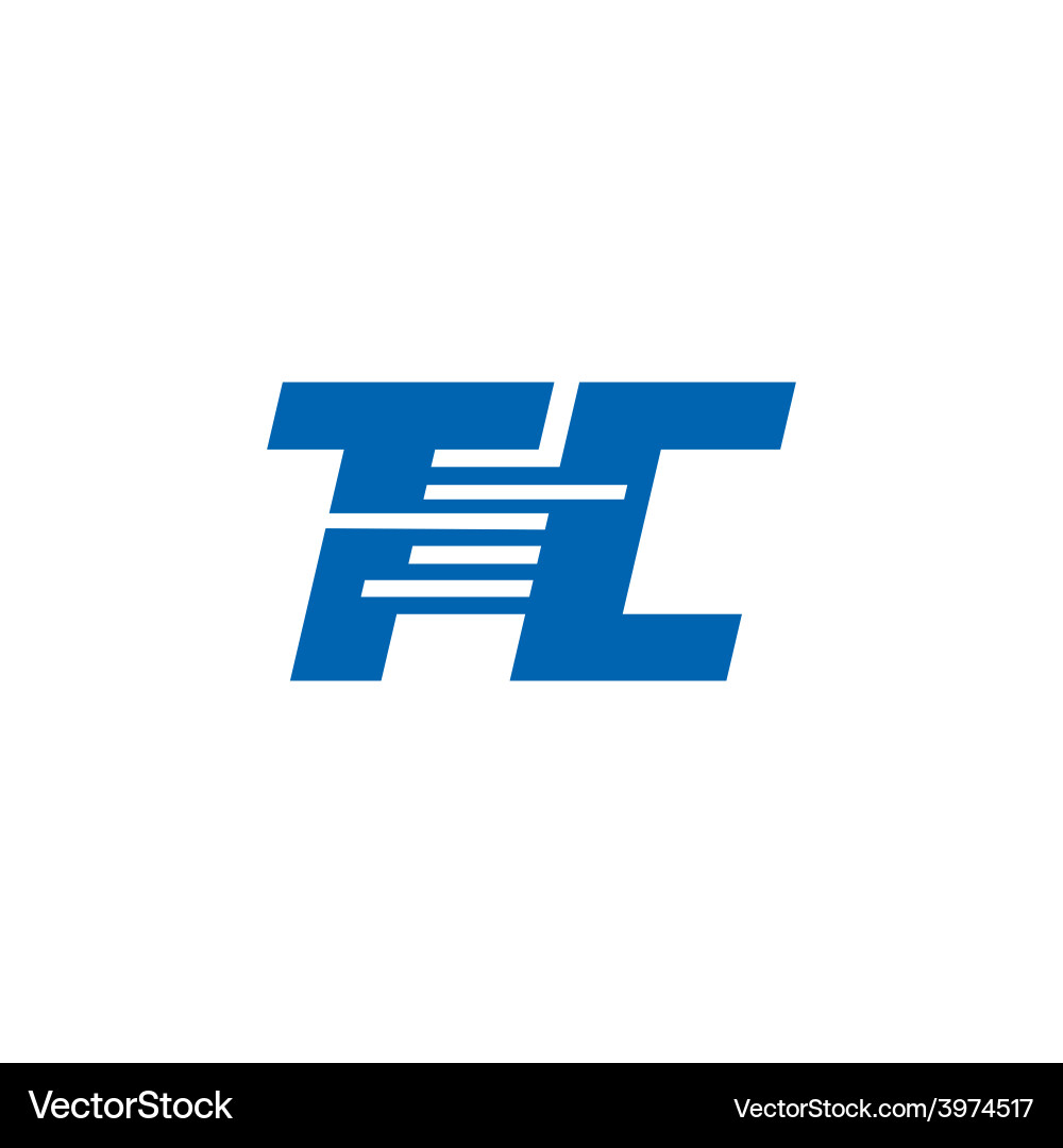 TC Monogram Letter Sign Royalty Free Vector Image