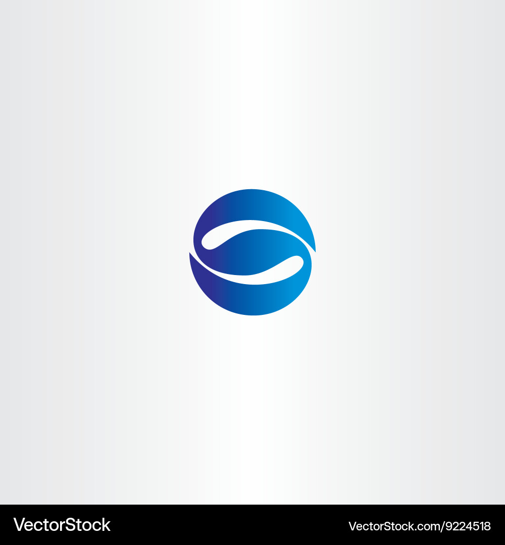 Blue circle s letter logo icon symbol Royalty Free Vector