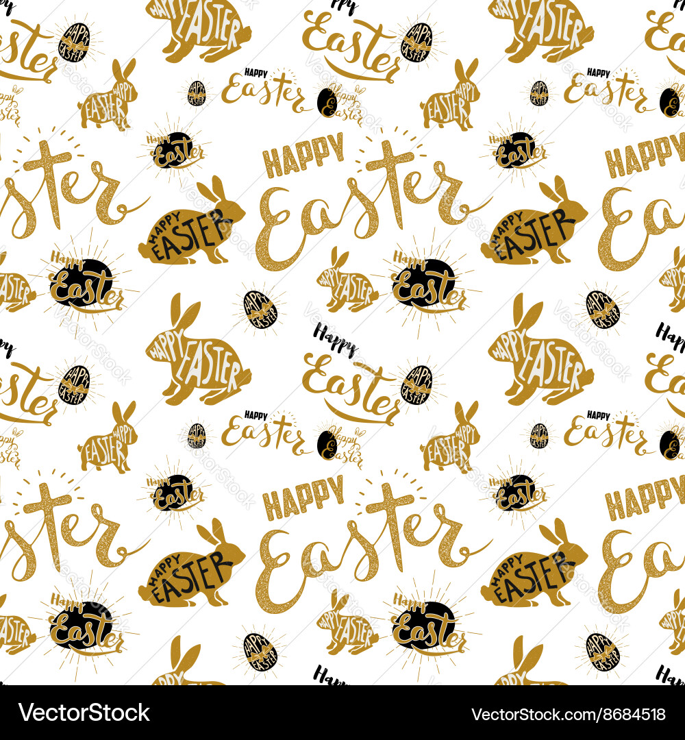 Easter seamless pattern Royalty Free Vector Image
