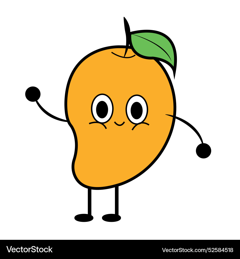 Mango cartoon character Royalty Free Vector Image
