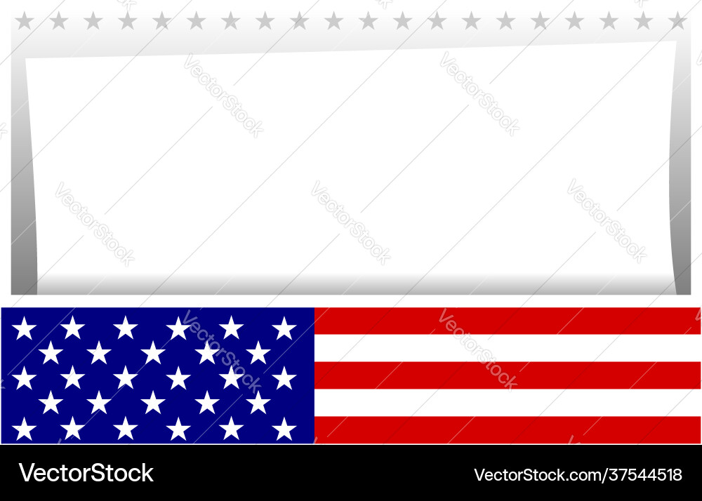 American Flag Border Paper