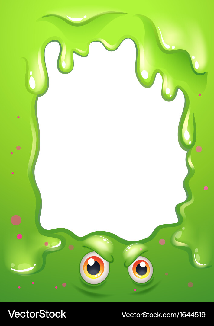 A border design with monsters eyes Royalty Free Vector Image