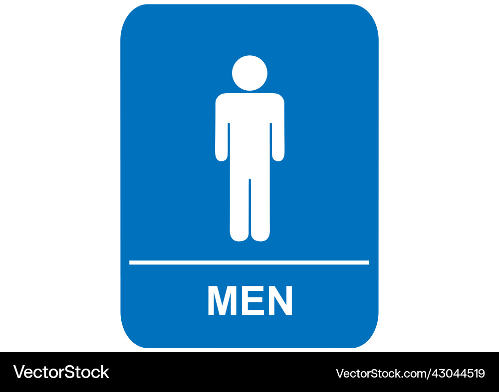 Male Restroom Sign Royalty Free Vector Image - VectorStock