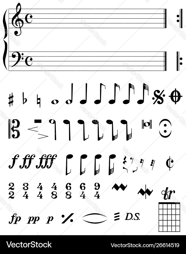 Musical notation Royalty Free Vector Image - VectorStock
