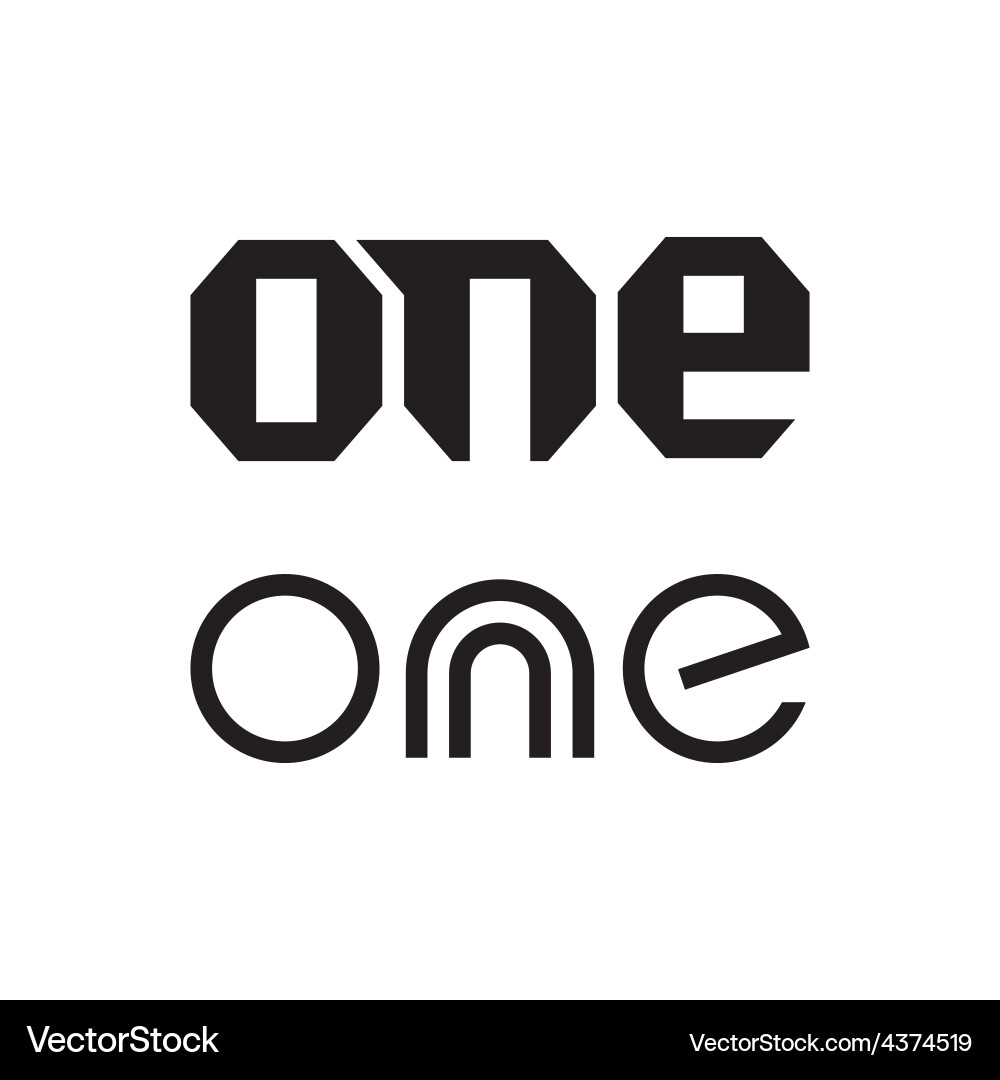 One text Royalty Free Vector Image - VectorStock