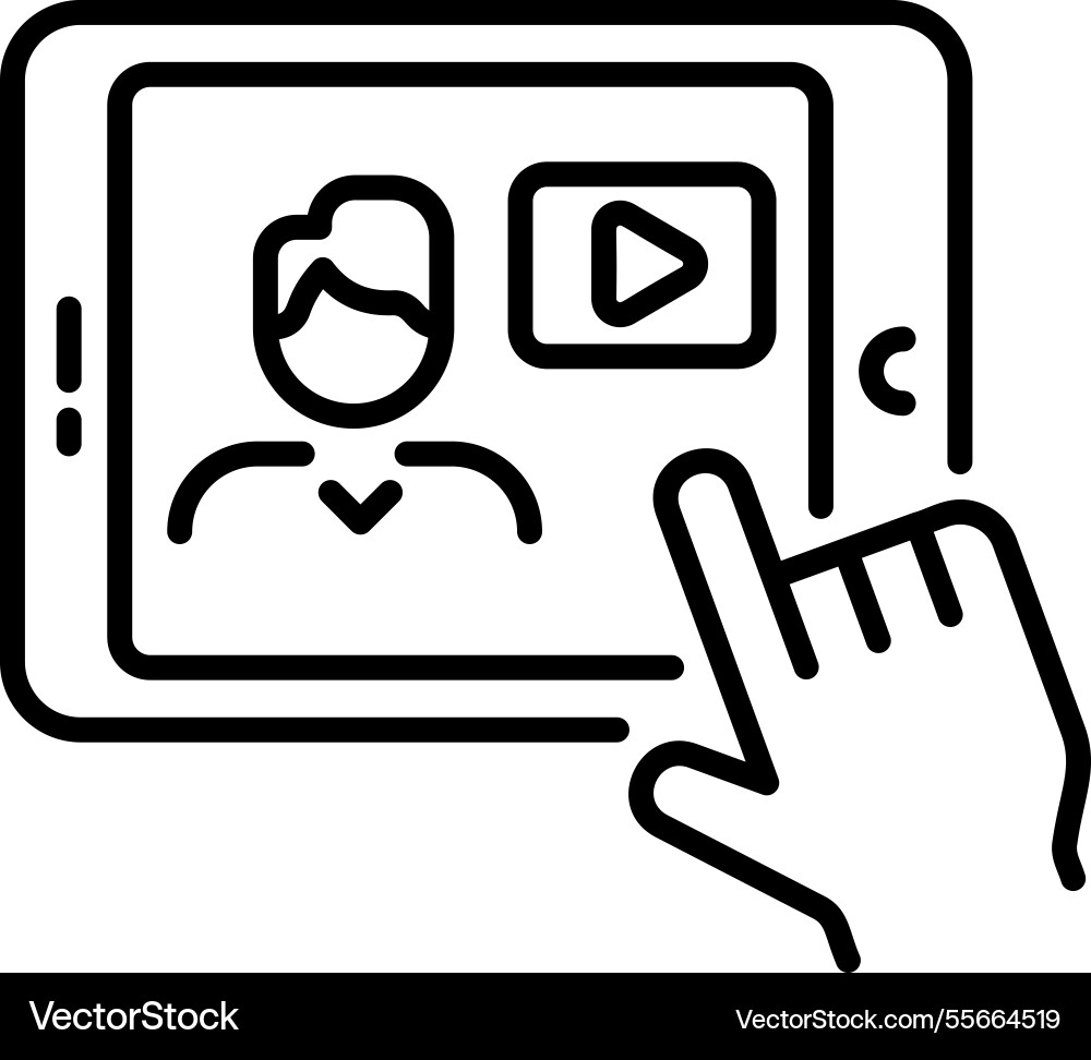 Play video Royalty Free Vector Image - VectorStock
