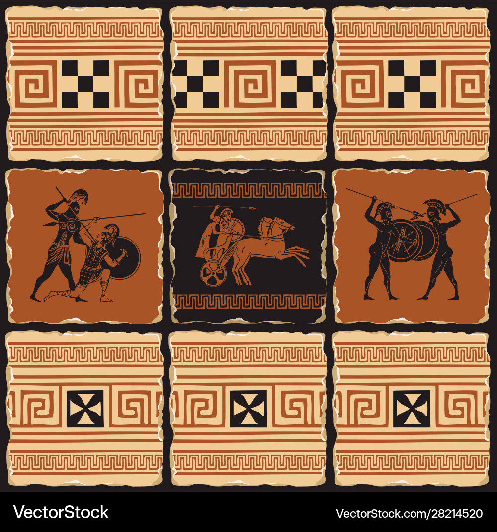 Ancient Greek Tile Pattern Royalty Free Vector Image