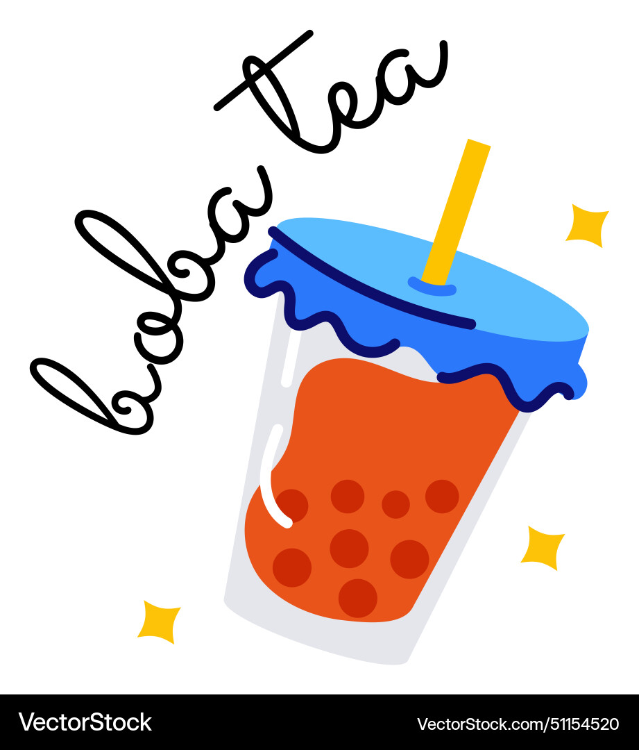 Boba tea Royalty Free Vector Image - VectorStock