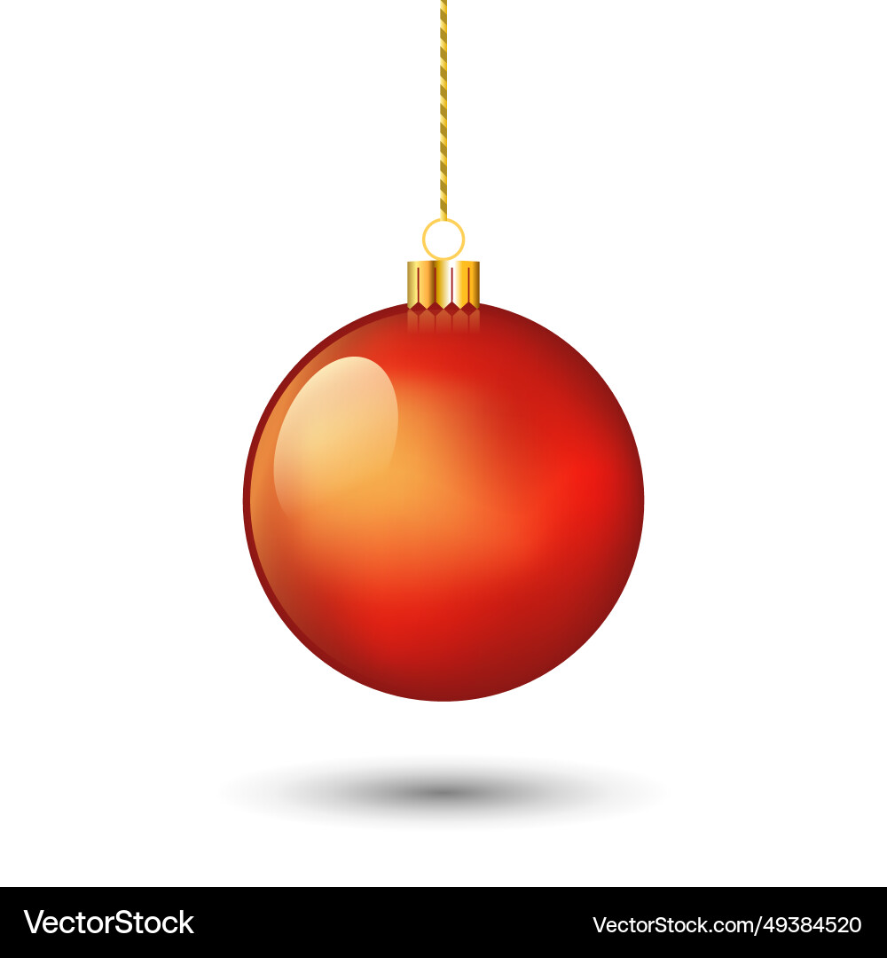 Christmas background with hanging bauble Vector Image