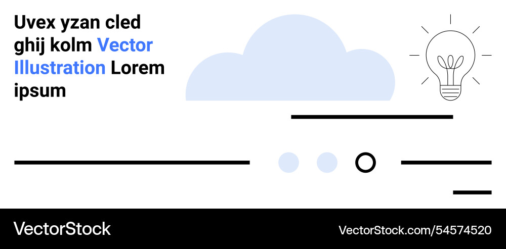Creative light bulb with cloud and text Royalty Free Vector