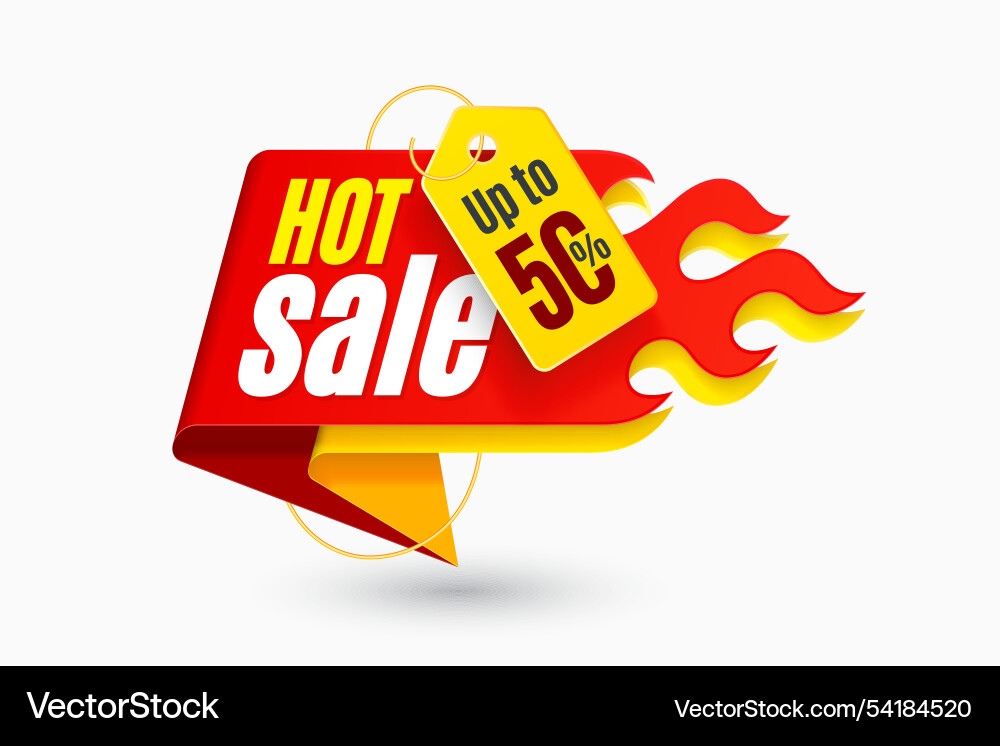 Hot Sale Promotion Tag Label Royalty Free Vector Image