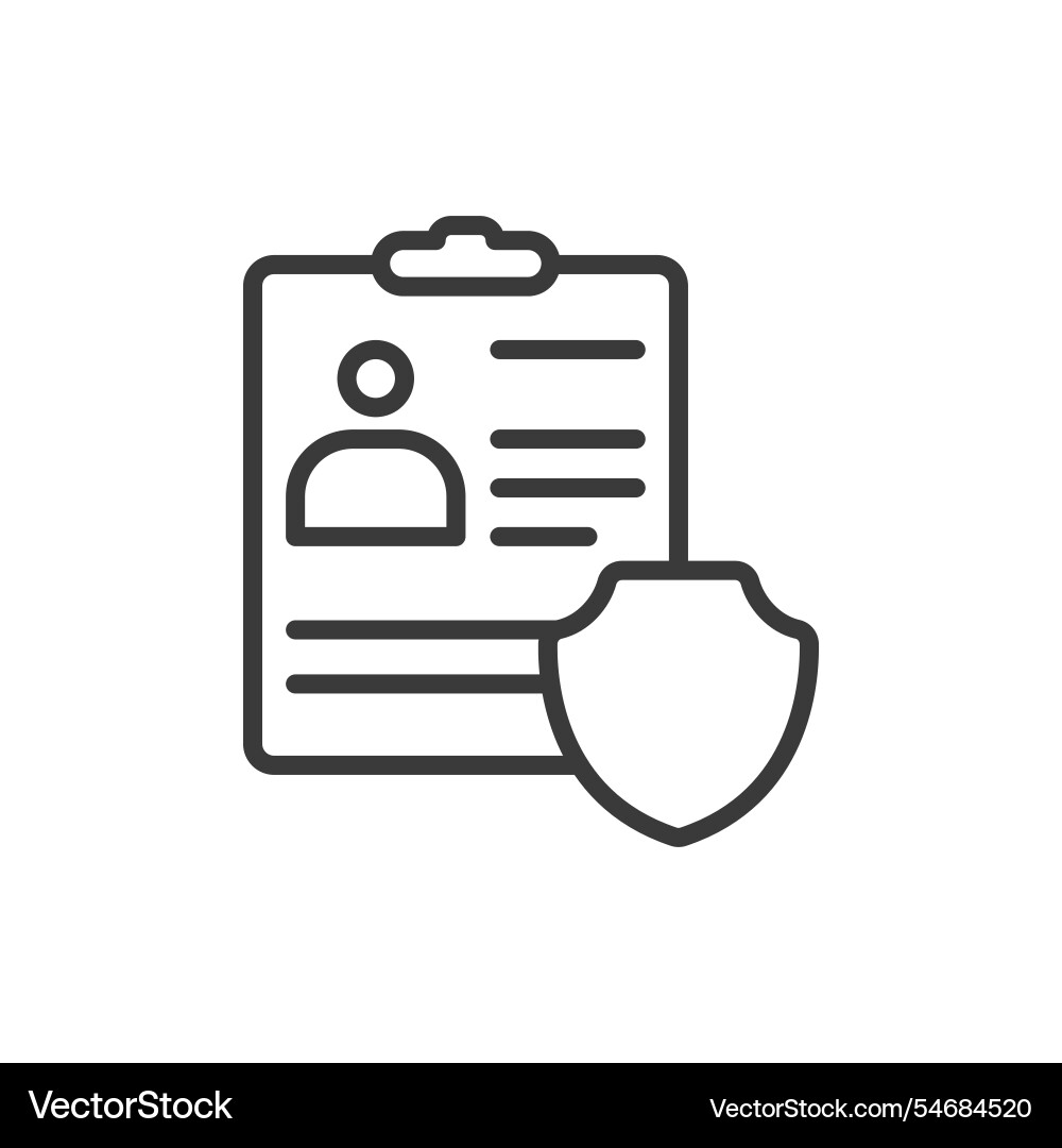 Life insurance icon in line design Royalty Free Vector Image