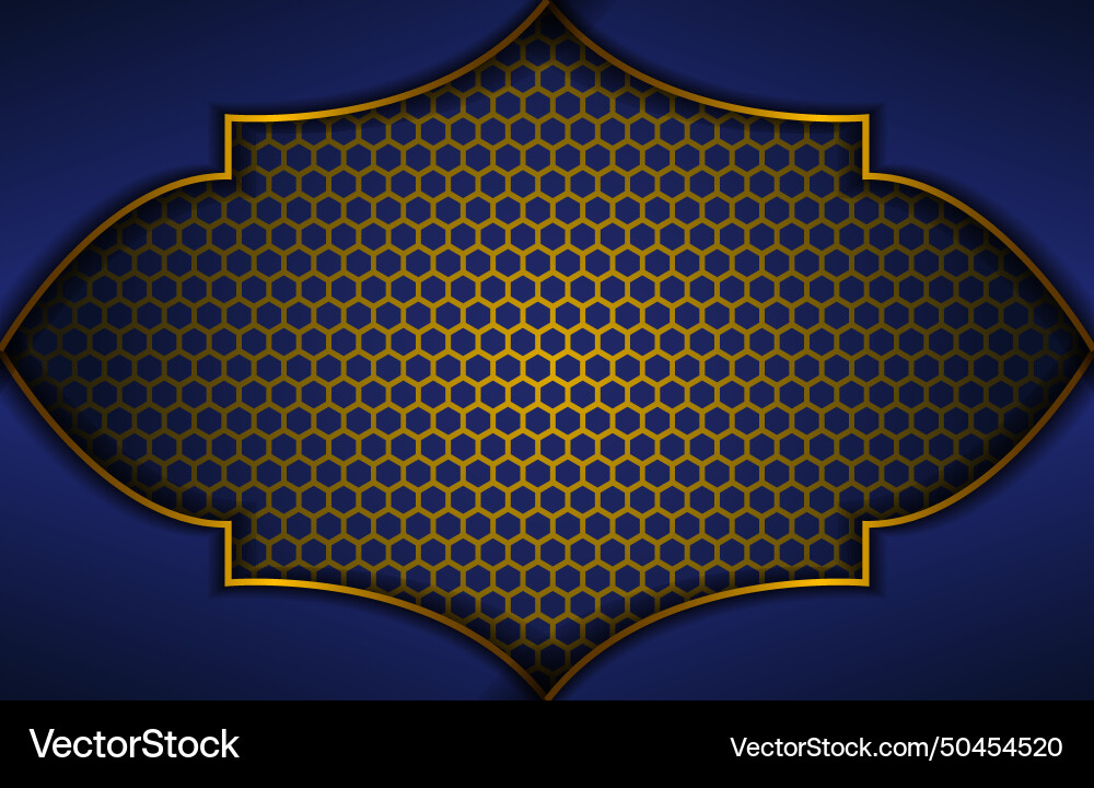 Luxury blue and gold background design Royalty Free Vector