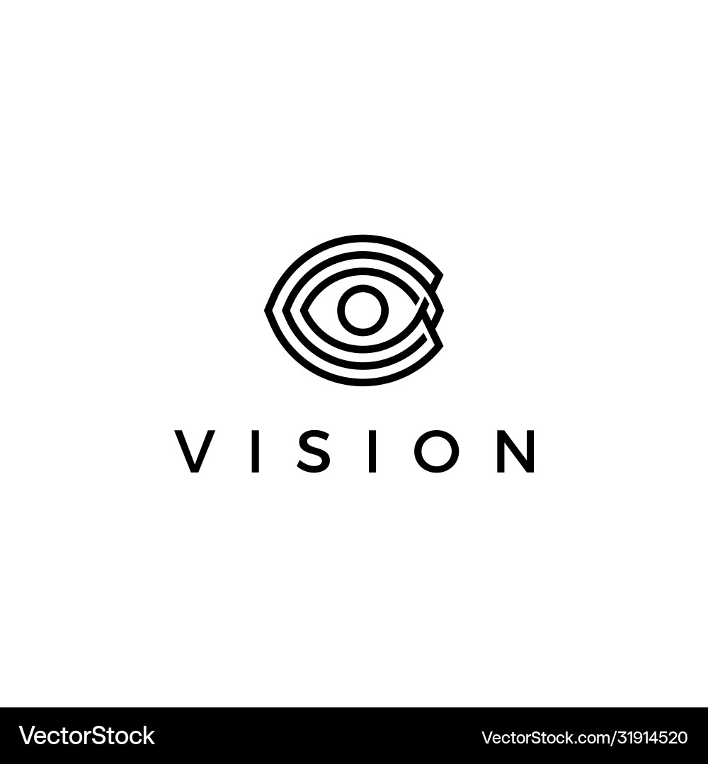 Vision eye eyes logo icon Royalty Free Vector Image
